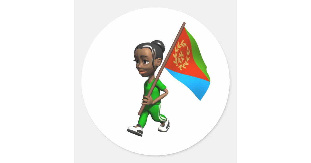 Eritrean Girl Classic Round Sticker | Zazzle