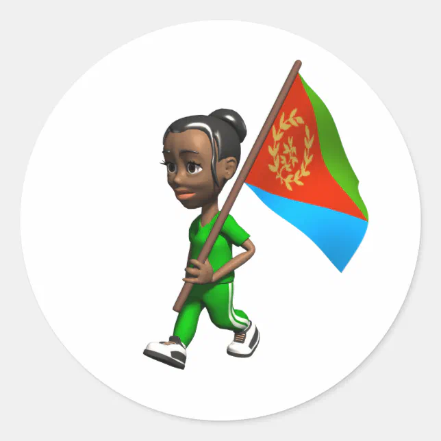 Eritrean Girl Classic Round Sticker | Zazzle