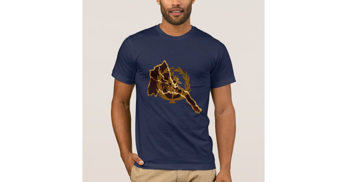 Eritrean Map Wreath Upright Olive Branch Symbol T Shirt Zazzle