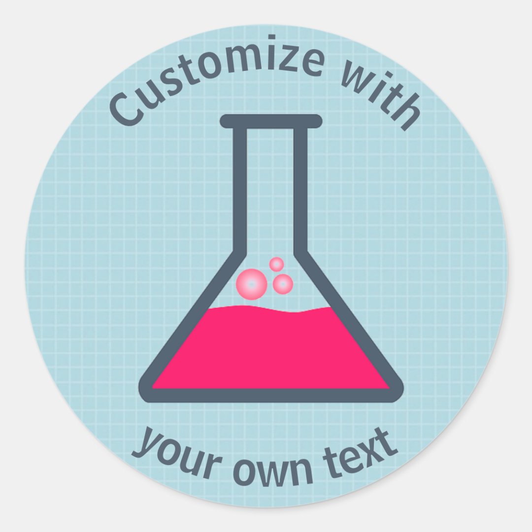 Erlenmeyer Flask Classic Round Sticker | Zazzle