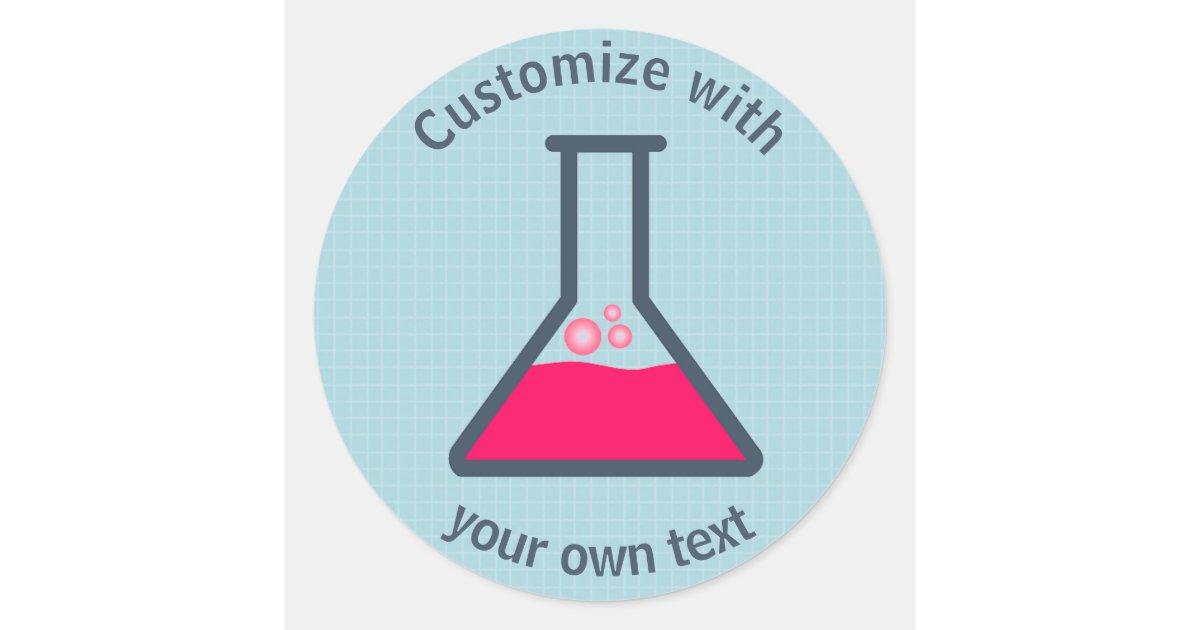 Erlenmeyer Flask Classic Round Sticker | Zazzle