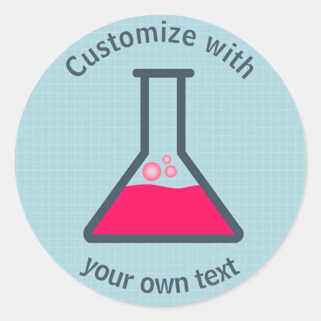 Erlenmeyer Flask Classic Round Sticker | Zazzle
