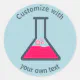 Erlenmeyer Flask Classic Round Sticker | Zazzle