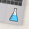 Erlenmeyer flask with liquid science sticker | Zazzle