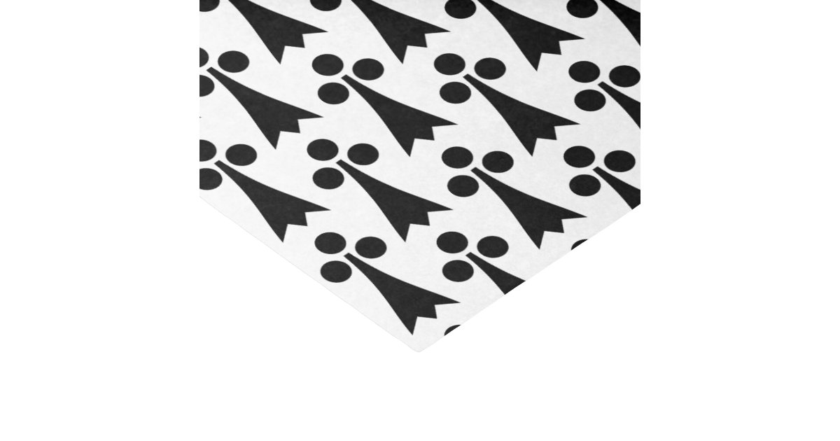 Ermine Pattern, Medieval Pattern, Black on White Tissue Paper | Zazzle