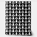 Ermine Pattern, Medieval Pattern, White on Black Wallpaper | Zazzle