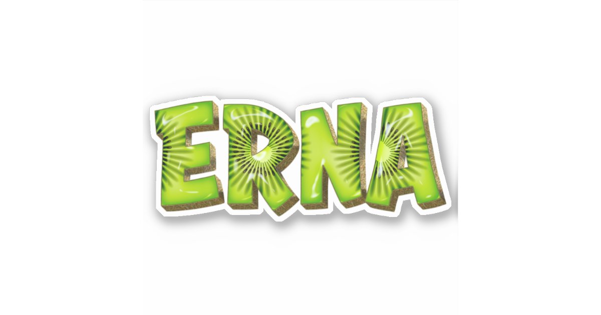 Erna Name Kiwi Design Sticker | Zazzle