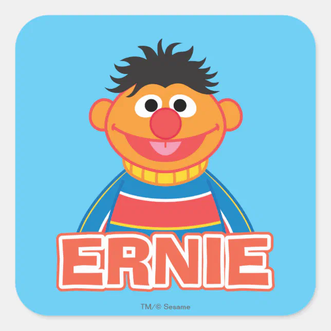Ernie Classic Style Square Sticker | Zazzle