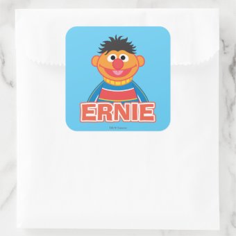 Ernie Classic Style Square Sticker | Zazzle