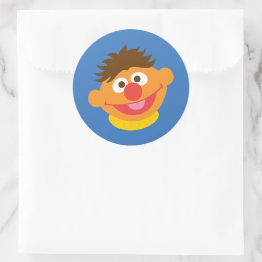 Ernie Face Classic Round Sticker | Zazzle