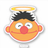 Ernie Smiling Face with Halo Sticker | Zazzle