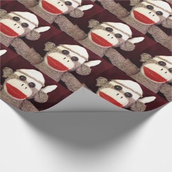 Ernie the Sock Monkey Wrapping Paper | Zazzle