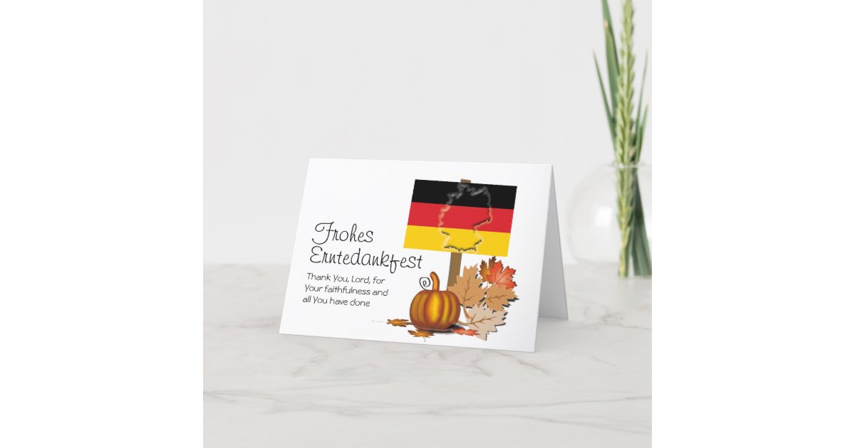 Erntedankfest | German THANKSGIVING Holiday Card | Zazzle
