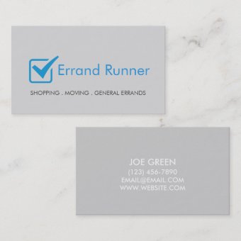 Errand Runner Business Card | Zazzle