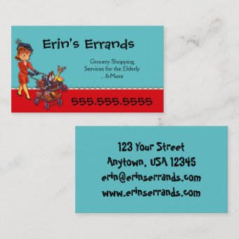Errand Services Business Card | Zazzle