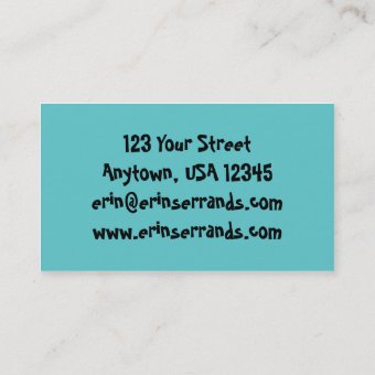 Errand Services Business Card | Zazzle