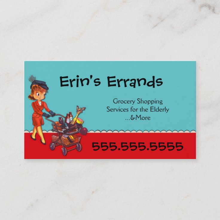 Errand Services Business Card | Zazzle