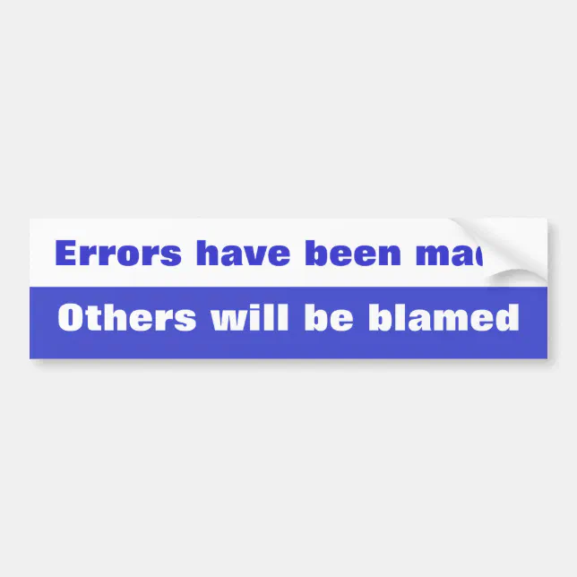 Error Bumper Sticker | Zazzle