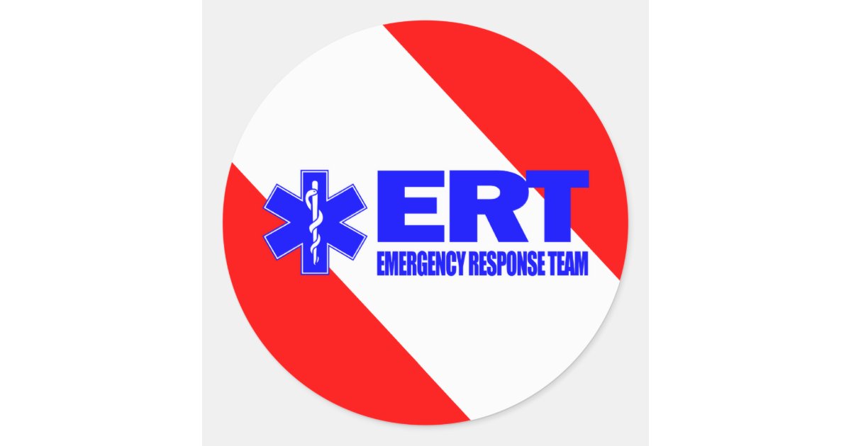 ERT -Emergency Response Team Classic Round Sticker | Zazzle