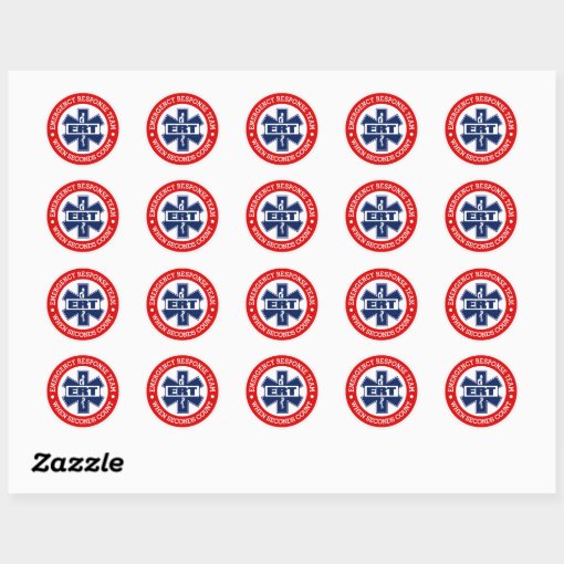 ERT Emergency Response Team Classic Round Sticker | Zazzle