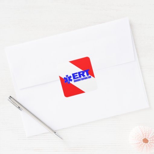 ERT -Emergency Response Team Square Sticker | Zazzle