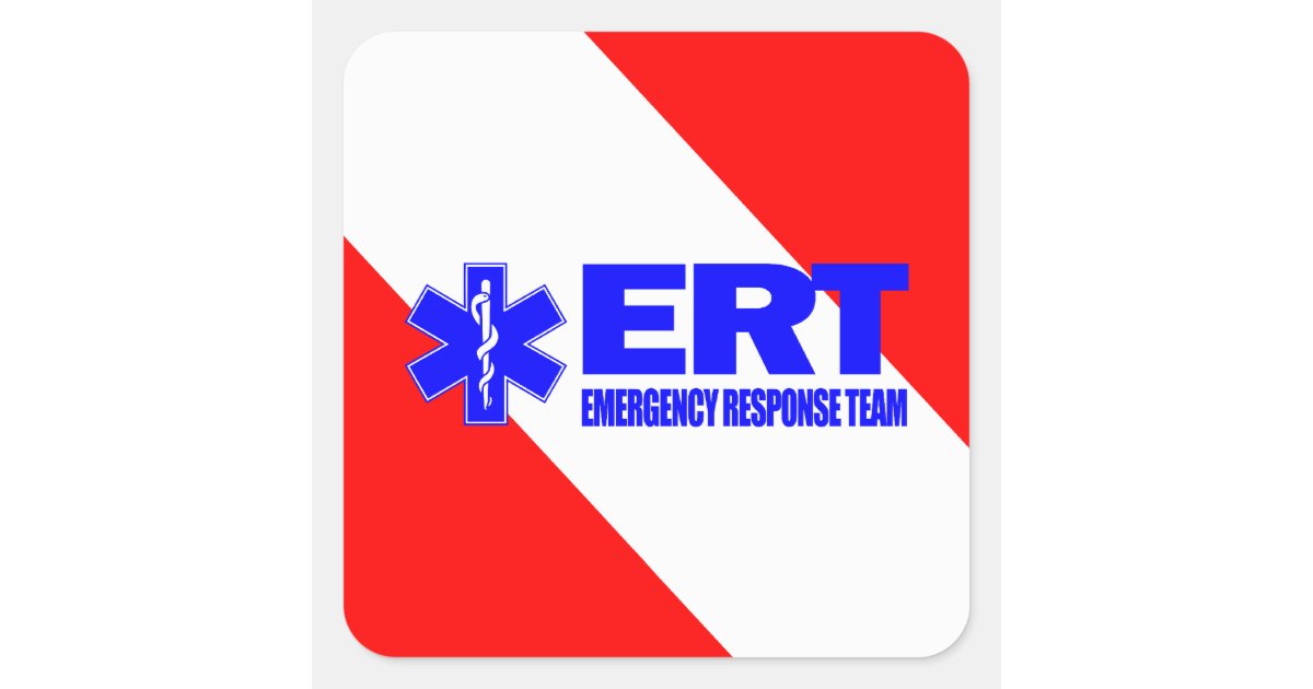 ERT -Emergency Response Team Square Sticker | Zazzle