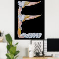 Erté - The Letter E from the Alphabet Suite, 1976 Poster | Zazzle