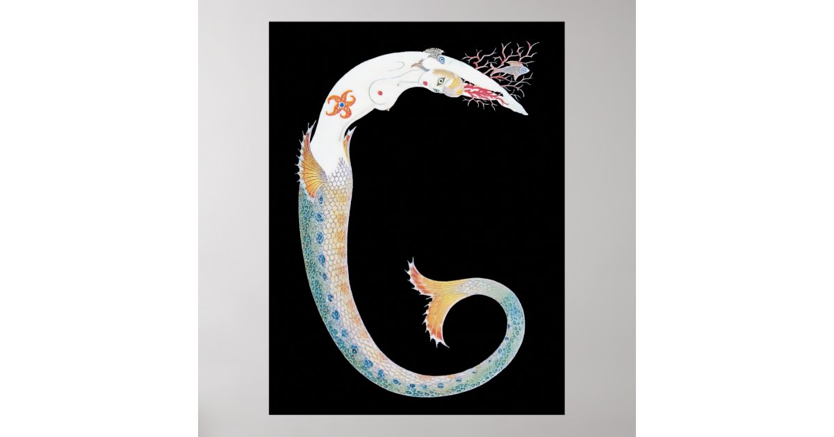 Erté - The Letter G from the Alphabet Suite, 1976 Poster | Zazzle
