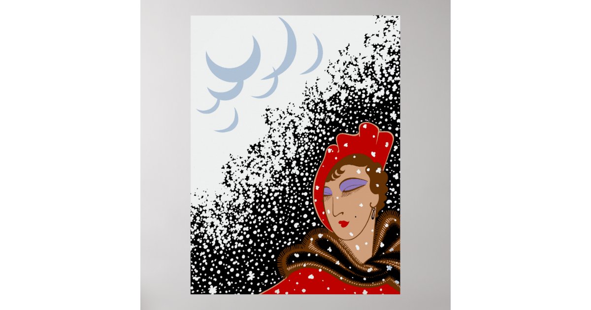 Erté - The Seasons, Winter Poster | Zazzle