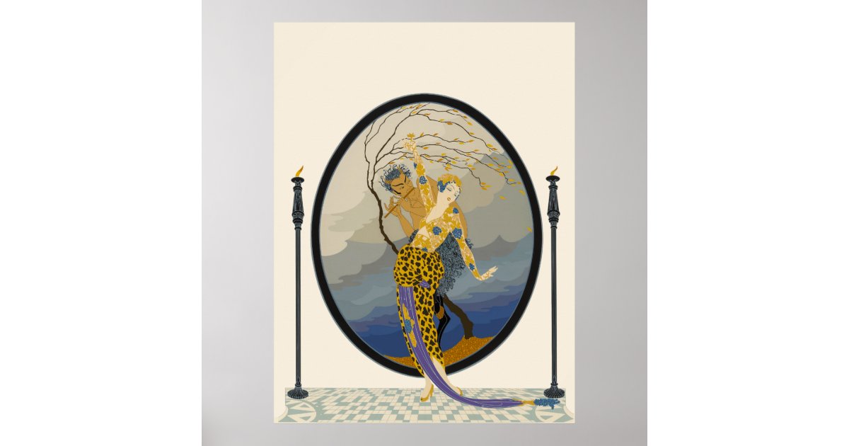 Erté - Woman and Satyr Poster | Zazzle