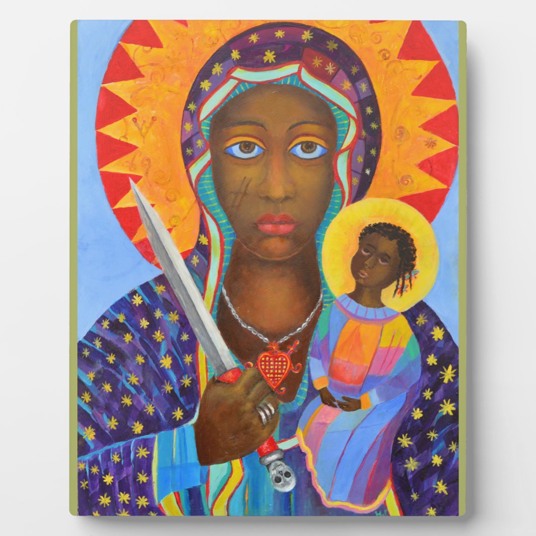 Erzulie Dantor Black Madonna Voodoo Lwa Plaque | Zazzle