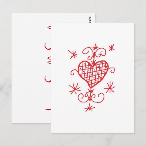 Erzulie Red Heart Veve Voodoo Hoodoo Love Sigil Postcard | Zazzle