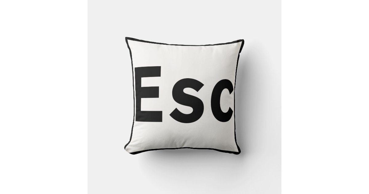 ESC key Throw Pillow | Zazzle