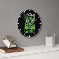 Escape Reality and Game - Video Gamer, Gaming Large Clock | Zazzle