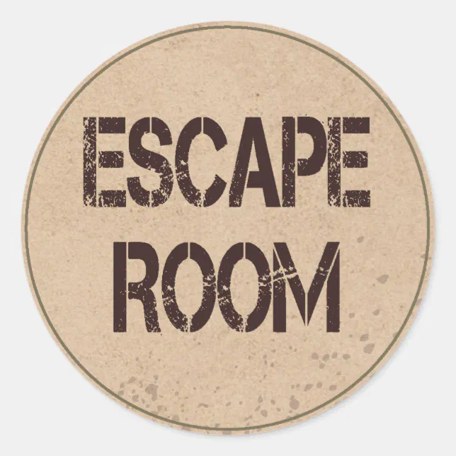 Escape Room Birthday Party Classic Round Sticker | Zazzle