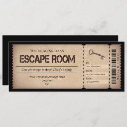 Escape Room Gift Ticket Voucher Template | Zazzle