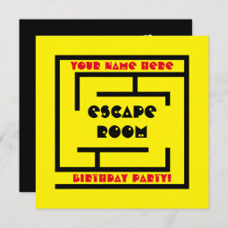 Escape Room labyrinth Birthday party invitations | Zazzle