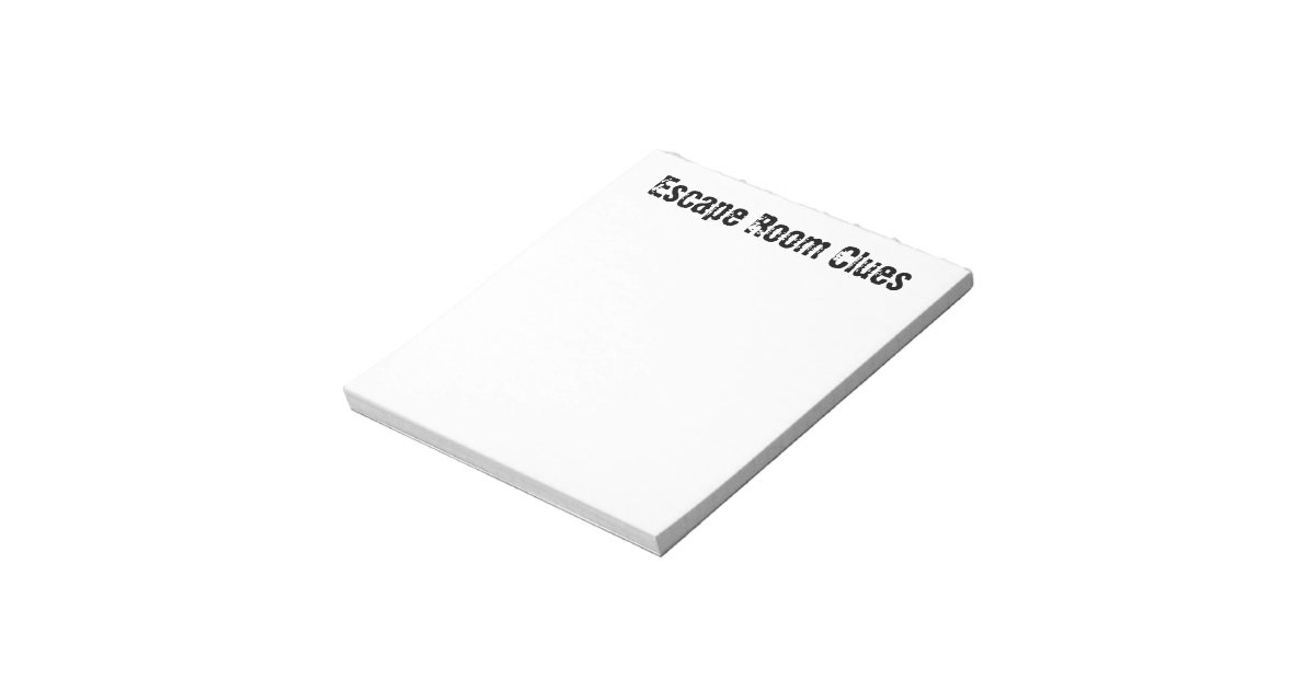 "Escape Room" Note Pad | Zazzle