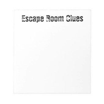"Escape Room" Note Pad | Zazzle
