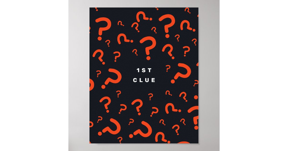 Escape Room Party Clue Sign | Zazzle