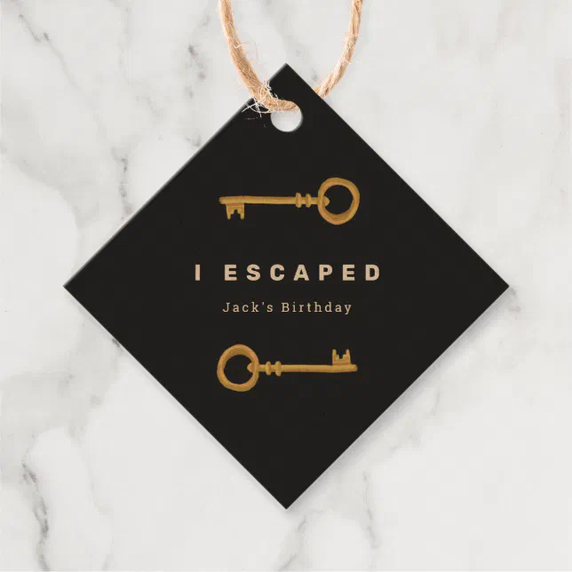 Escape Room Party Favor Tags | Zazzle