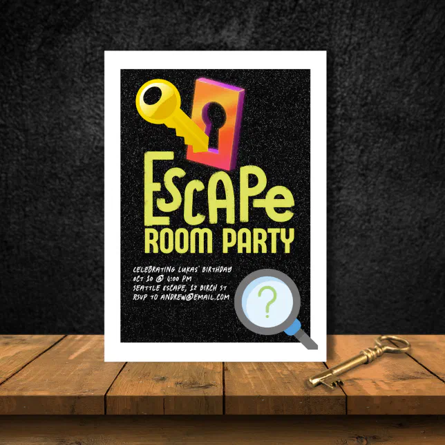 Escape Room Party Invitation | Zazzle
