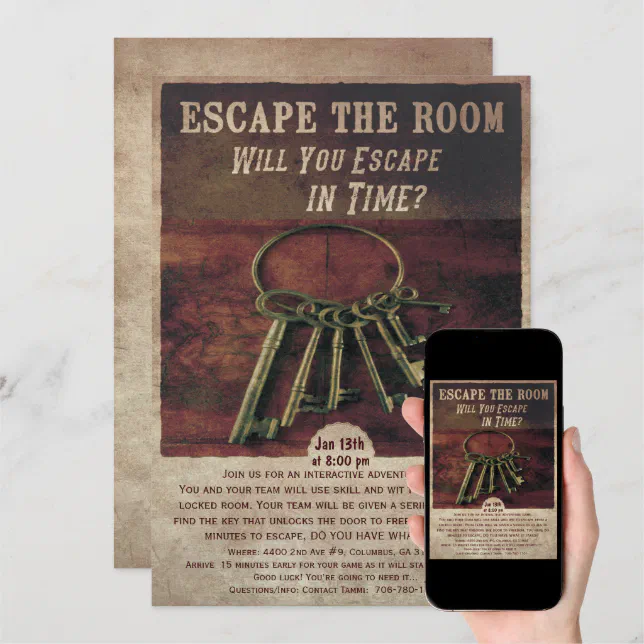 Escape Room Party Invitation | Zazzle