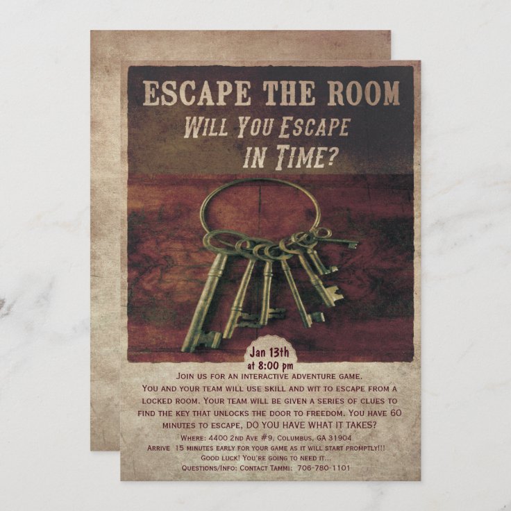 Escape Room Party Invitation | Zazzle