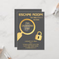 Escape room true crime birthday party invitation | Zazzle