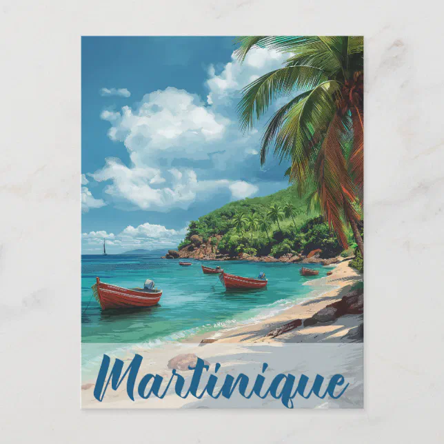 Escape to Paradise: Martinique Vintage Vacation Postcard | Zazzle