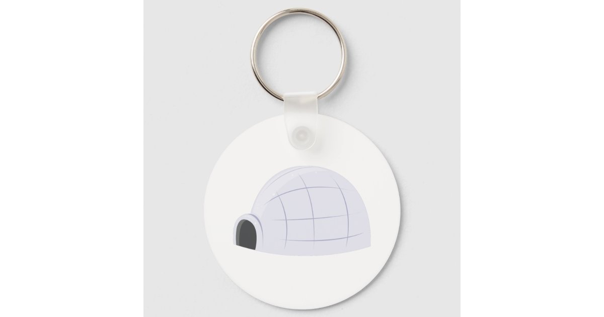 Eskimo Igloo Keychain | Zazzle