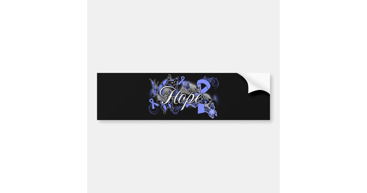 Esophageal Cancer Hope Garden Ribbon Bumper Sticker | Zazzle