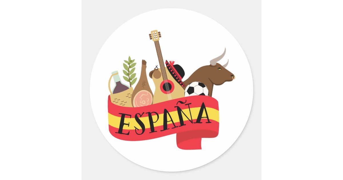 Espana Classic Round Sticker | Zazzle