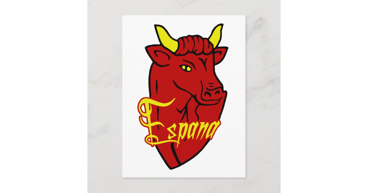 Espana Toro Spanish Bull for Spain lovers Postcard | Zazzle